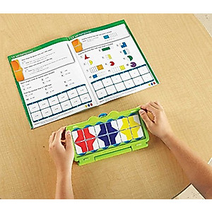 hand2mind VersaTiles Math Practice Take Along Set for Second Grade, Self-Checking Workbook System, 64 Pages with Case Included, Early Math, Math Books, 2nd Grade Math Workbook, Homeshool Supplies