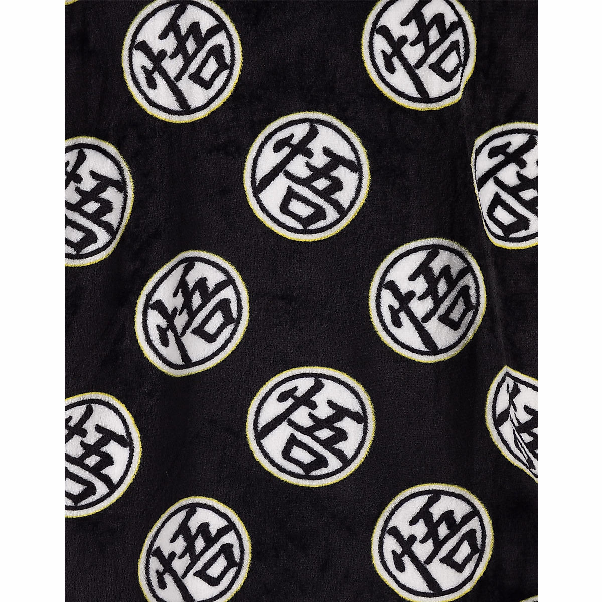 Dragon Ball Z Kids Oversized Blanket Hoodie | Boys Girls Goku Warrior Family Symbol Fluffy Double Lined Sherpa Fleece Vuddie Black