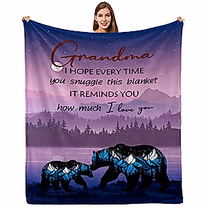 Qotuty Grandma Gifts, Blankets Gifts for Grandma, Grandma Birthday Gifts, Grandma Gift, Mimi Gigi Gifts for Grandma, Thoughtful Gifts for Grandma, Best Grandma Gifts, Grandmother Gift Blanket 50"X60"