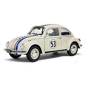 Solido 421184040 1:18 VW Käfer 1973 Volkswagen Beetle 1303 Racer 53" Die-Cast Model, Beige, Scale