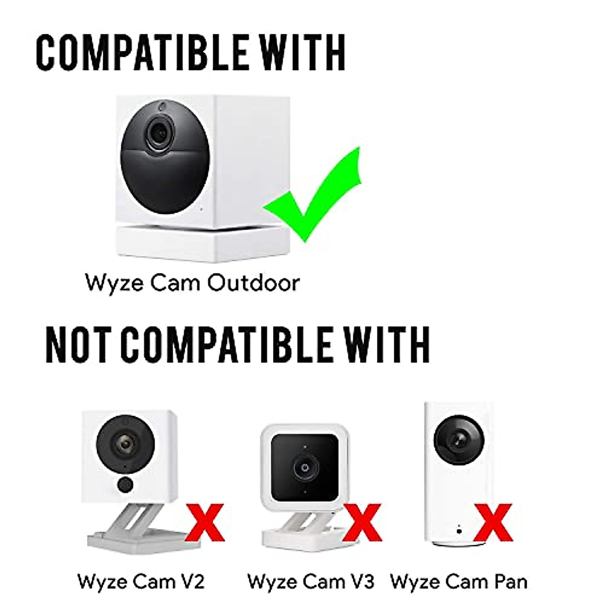 Wasserstein Solar Panel Compatible with Wyze Cam Outdoor - Power Your Surveillance Camera continuously with 2W 5V Charging (2-Pack, Black) (Wyze Cam Outdoor NOT Included) (Renewed)