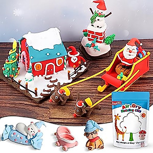 ifergoo Modeling Clay, 24/36 Colors Air Dry Clay Best Gift for Kids, Super Light Magic Clay with Sculpting Tools and Project, No-Sticky and Non-Toxic (White Color)