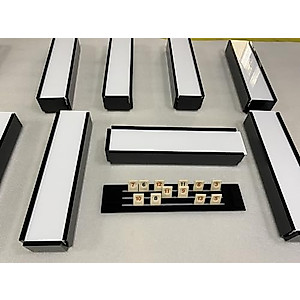 Lucite Rumikub Premium Set - Tiles, Holders, and Storage Acrylic Box Included (Black w White Marble Cover)