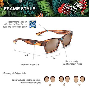 Maui Jim Men's and Women's Valley Isle Polarized Classic Sunglasses, Tortoise/HCL Bronze, Medium