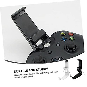 SOLUSTRE Stand Holder 2pcs Controller Black White Phone Organizer Gamepad Conter One Display Mobile Holder with Bracket for Stands Clip Game Gaming Compatible Rack Cellphone