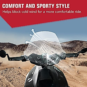 Ryker Adventure Wider Windshield, A & UTV PRO New Upgrade XXL Adjustable Vented Translucent Clear Hard Coated Windscreen Wind Deflector for Can Am Ryker All Models Accessories, Replace OEM #219401032