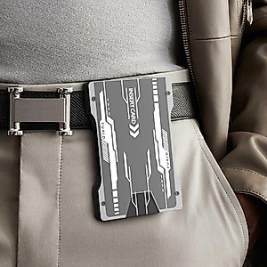 furid Metal Wallet for Men Slim: Tactical Wallet - Minimalist Wallet Rfid Card Holder - Money Clip Wallet for Men Thin