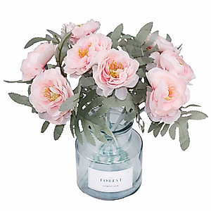 Tinsow Artificial Persian Buttercups Roses Flowers for Flower Arrangement, Home Decoration, 10.6" Faux Garden Ranunculus for Parties and Wedding Decoration (8, Pink)