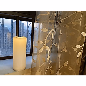 Waterproof Outdoor Flameless Pillar Candles with Timer Battery Operated Electric LED Candle Set for Gift Home Décor Party Wedding Supplies Garden Halloween Christmas Decoration, 2 Pack, 3” x 8”