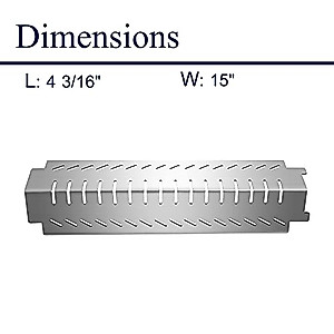 Boloda 3 Pack Heat Tent Shield,Stainless Steel Grill Heat Plate Replacement for Charbroil 463240904,Coleman 461230403,Kirkland 463230703, Thermos 461246804,Centro G40200 Flame Tamer Heat Plate Shield
