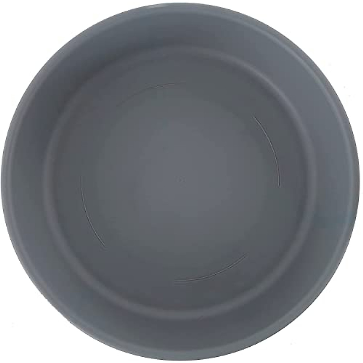 The HC Companies 10 Inch Round Plastic Classic Plant Saucer - Indoor Outdoor Plant Trays for Pots - 10.75"x10.75"x1.75" Warm Gray