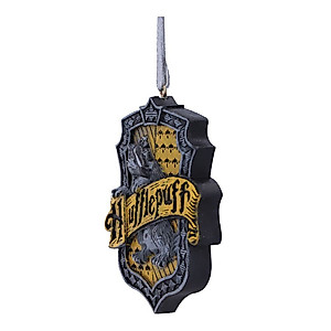 Nemesis Now Harry Potter Hufflepuff Crest Hanging Ornament, Yellow, 8cm