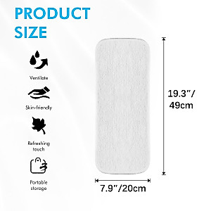 6 Pack Rayon Microfiber Inserts Liners for Adults Cloth Diapers for Incontinence Care, 4-Layer Washable Reusable Large Absorbent (White, 6 Pack)