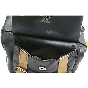 Handcrafted Genuine Leather Pebbled Medium Cross Body Shoulder Bag Purse (Black)