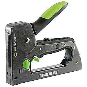 Surebonder TRIGGERFIRE Staple Gun - Tool Only (5625), Black, Green