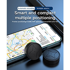 GPS Strong Magnetic Car Vehicle Tracking Anti-Lost Tracker, Multi-Function GPS Mini Locator, Monitoring, Automatic Recording/Voice Activated Callback with App, for Vehicles