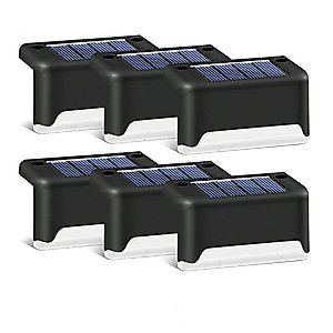 6pcs Waterproof Outdoor Solar Deck Lights, LED Outdoor Step Lights Waterproof Garden Lamps, Home Decorative Wall Mount Lamps