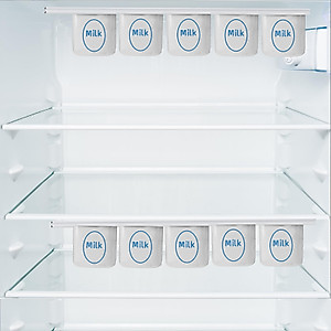 QoTang 8 PCS 25 Capacity Yogurt Organizer for Fridge, Yogurt Storage for Refrigerator, Yogurt Holder with Adhesive Tapes Yogurt Container for 3.75 Inch Yogurt, 15inch