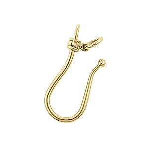 14K Gold Shepherds Hook, Gold Shepherds, 14K Shepherd Earwires, Gold Enhancer Charm Holder, Gold Shepherd Pendant, Gold Charm Enhancer