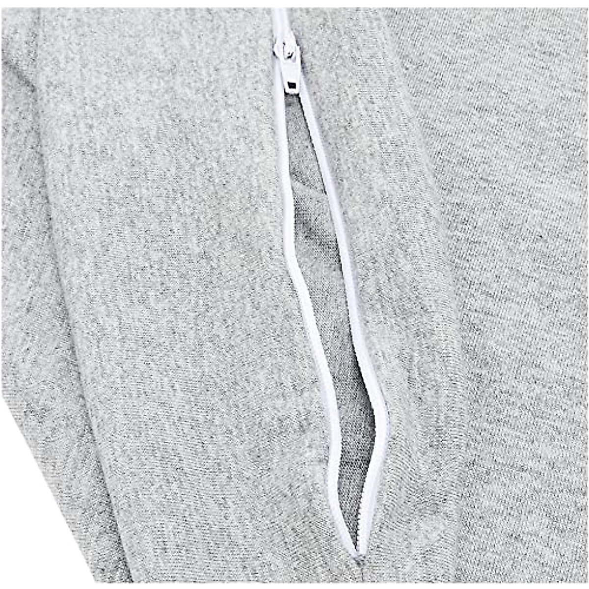 Lavish Home Full Body Pillow Cover- U-Shaped 100% Cotton Jersey Replacement Pillowcase, Removeable with Zipper for Pregnancy/Body Pillows (Gray)