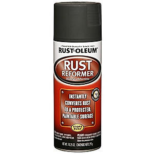 Rust-Oleum 248658 Rust Reformer Spray, 10.25 oz, Black & 248657 Rubberized Undercoating Spray, 15 oz, Black