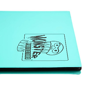 Monster 9 Pocket Trading Card Binder - Matte Teal Album, Anti-Theft & Anti-Drop TCG Protection w Side Loading Padded Pockets, Double Sided, Holds 360 Cards, Sports, Gaming, Kpop, Christmas Gift
