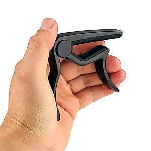 Capo,Guitar Capo,with 5 Pack Guitar Picks,Guitar Capos,for Acoustic Guitar,Electric Guitar,Bass,Ukulele (Black)