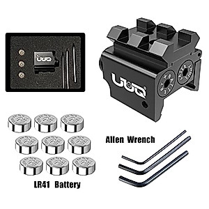 UUQ Mini Airsoft Gun Laser Sight Red Dot Beam for Compact Pistol with Weaver or Picatinny Rail|Rifle Handgun|Tactical Sights Airsoft|Scope Hand Gun Rifles|Laser Pointer Pistol|Air Soft Optic