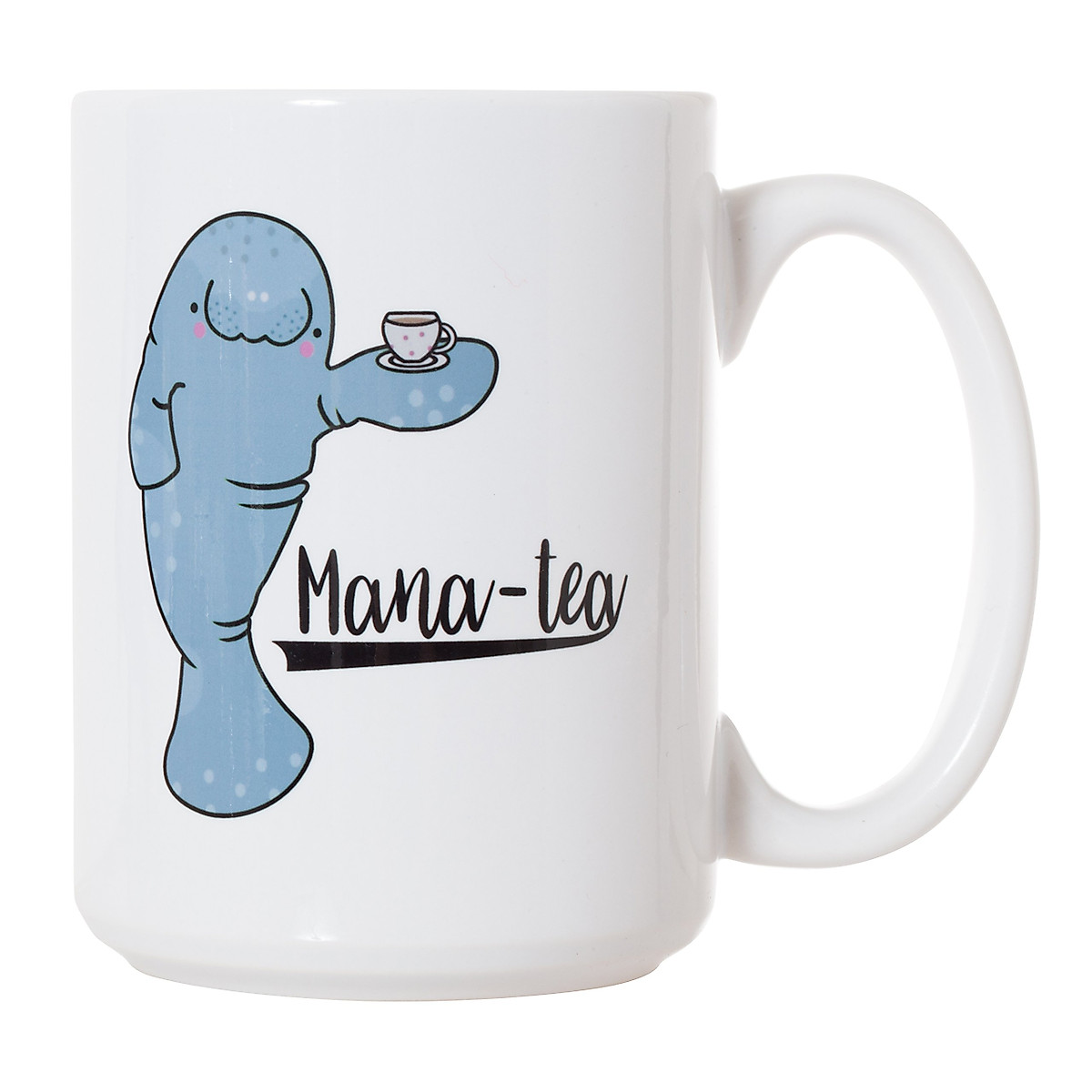 Mana-Tea Funny Manatee Mug - 15oz Deluxe Double-Sided Coffee Tea Mug