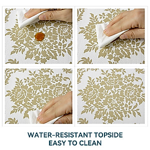 Dwellaid Shelf Liner 18inch Wide for Kitchen Cabinets Non Adhesive Gold 18inx8FT Kitchen Drawer Liner, Waterproof Shelf Liner Durable Anti-Slip for Kitchen Cabinets Shelf Liners for Kitchen Cabinets