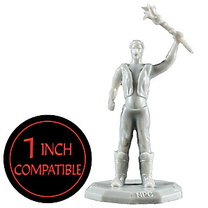 Monster Townsfolk Mini Fantasy Figures - 8pc Peasant Non Player Character NPC Miniatures - 1" Hex-Sized Compatible with DND Dungeons and Dragons, Pathfinder and All RPG Tabletop Games