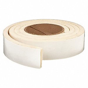 1/16" Thick 1/2" Wide x 10 Ft. White Firm Wool Fiber Felt F1 Strip with Adhesive Backing
