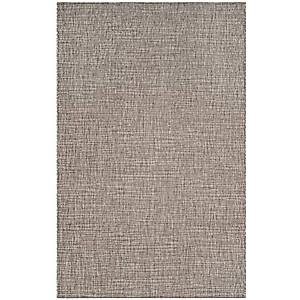 SAFAVIEH Courtyard Collection 5'3" x 7'7" Brown CY8576 Indoor/ Outdoor Waterproof Easy--Cleaning Patio Backyard Mudroom Area--Rug