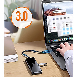 Port Expander USB C Hub Adapter 6 in 1 USB C to HDMI Adapter with 4K HDMI, 3 USB 3.0, SD/TF Card Reader for Type C Devices USB Splitter