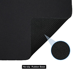 Cyanbone Mini Mouse Pad Small Size 2 Pack, Portable Mouse Pad for Laptop Waterproof, Cute Travel Mousepad Black with Non Slip Rubber Base for Wireless Mouse - 5.5 x 7 Inch