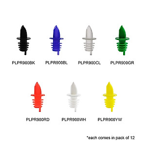 Thunder Group Black free flow liquor pourer, comes in pack of 12