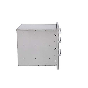 Bonfire Outdoor Kitchen Drawers Stainless Steel Built-in Triple Drawers L16.5 x W21.9 x H22 Inches Triple Layer BBQ Drawers for Outdoor Kitchen BBQ Island, 304 Stainless Steel Drawers, CBATD