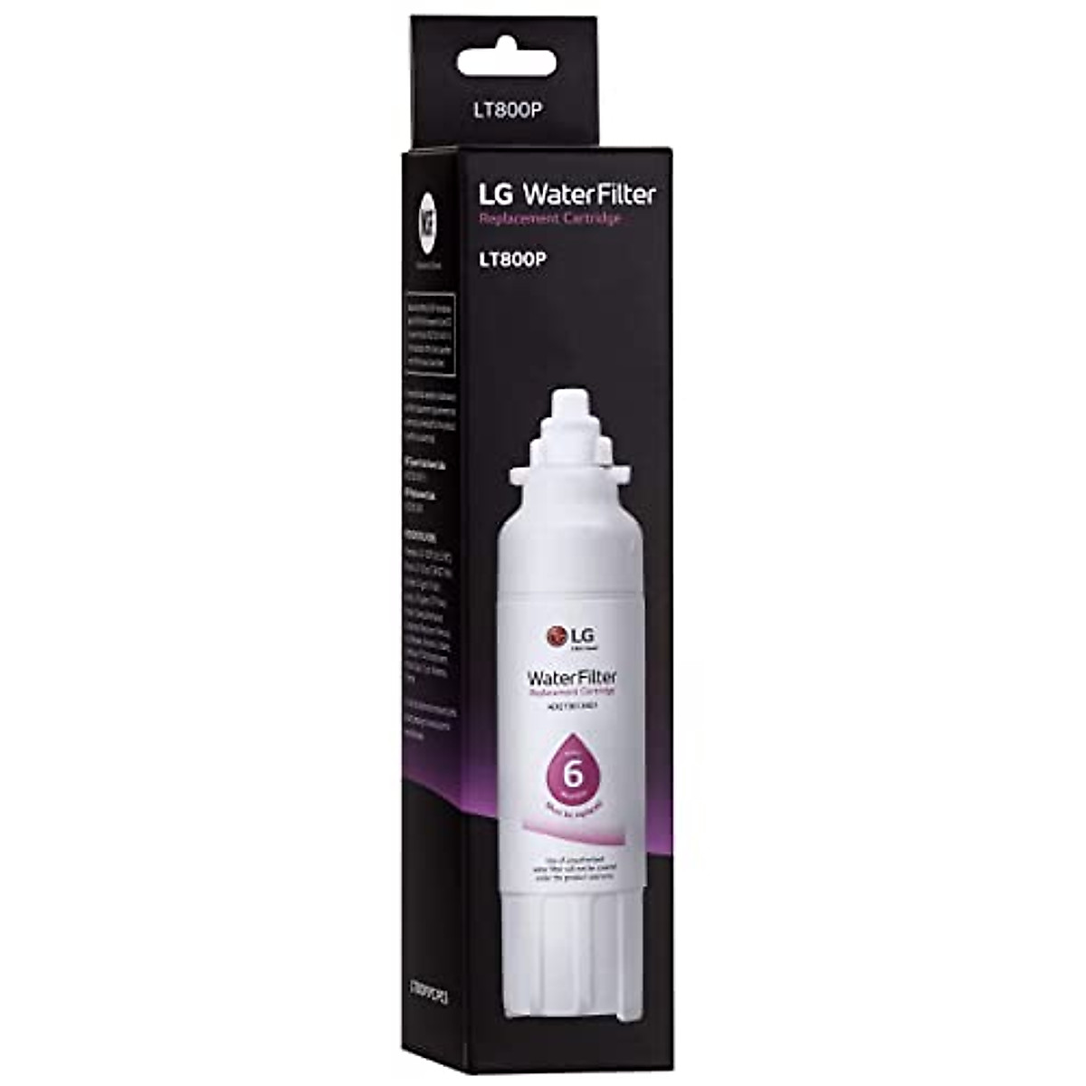LG LT800P- 6 Month / 200 Gallon Capacity Replacement Refrigerator Water Filter (NSF42 and NSF53) ADQ73613401, ADQ73613408, or ADQ75795104 , White
