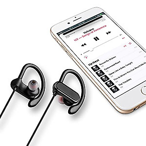 C G CHANGEEK [Upgraded] Wired Earbuds Headphones with Secure Ear Hooks & Microphone for Sports Running Gym Workout Exercise - 3.5mm Connection for Smartphone and Computers, Noise-Isolation, CGS-W3