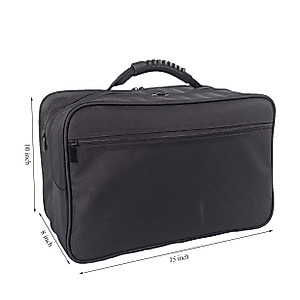 Tense Edano Pro Large Capacity Beauty Hairdressing Barber Tool Bag Polyester Hair Equipment Cosmetic Salon Shoulder Organizer Kit Grooming Hair Stylist Scissor Holder Storage Carrying Travel Case