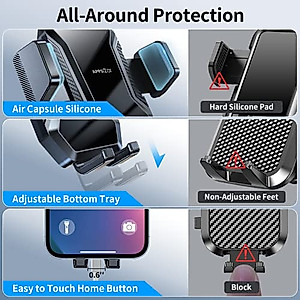 APPS2Car Phone Mount for Car Dashboard & Windshield Military Sturdy Suction Cup Phone Holder [Thick Cases & Big Phones Friendly] Cell Phone Cradle, Compatible with iPhone 14 13 All Phones & Truck/SUV