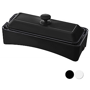 YAMAZEN"2Way Slim Takoyaki Plate" YOF-W120B (BLACK)【Japan Domestic Genuine Products】【Ships from Japan】