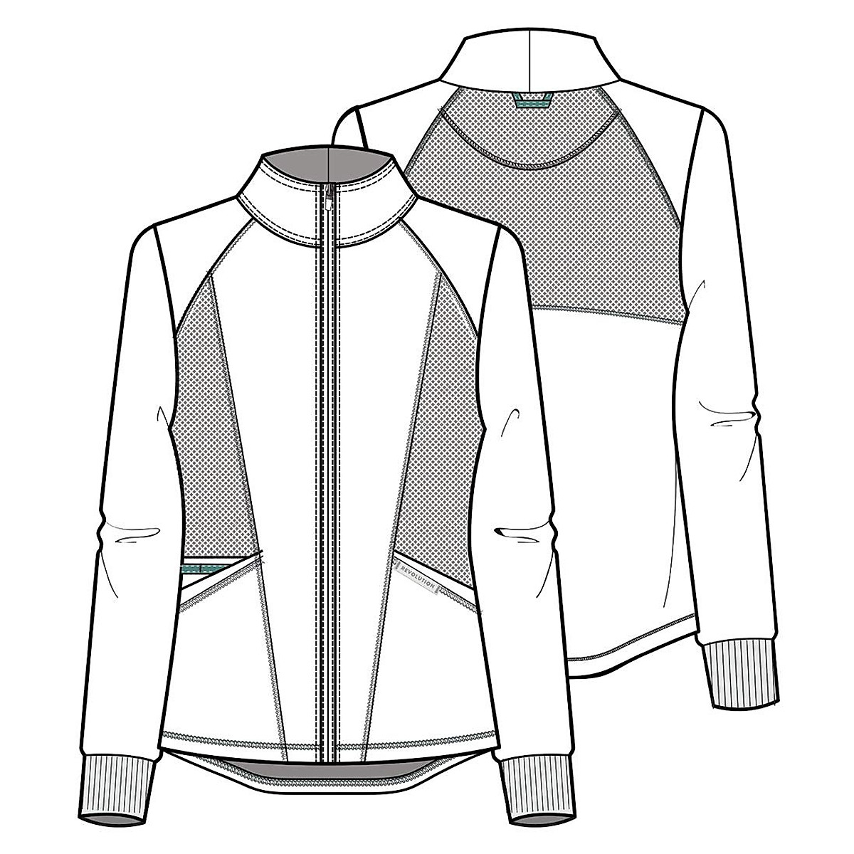 Cherokee Women Scrubs Jacket Workwear Revolution Zip Front High-Low WW301, M, Black