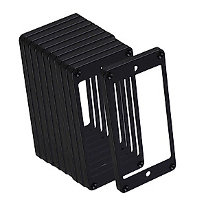 lovermusic Lovermusic Black ABS Electric Guitar Neck and Bridge Flat Humbucker Pickup Mounting Rings Frames Pack of 10