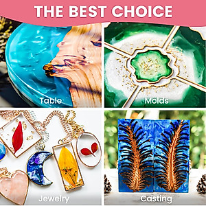 NASUBI Crystal Clear Epoxy Resin 1 Gallon Easy to Use Resin for Art, Mold, Jewelry, Tabletop, NO Bubbles, NO Odor, UV Resistant, 2 Part Casting Coating Resin for Professional Artists or Beginners