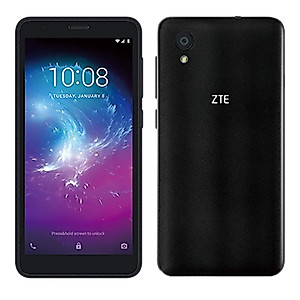 ZTE Blade A3 Lite (16GB) 5.0" 18:9 Display, 8MP Camera, Quad-Core, Android 9.0 Go, US + Latin 4G LTE GSM Unlocked Smartphone - International Version (Black)