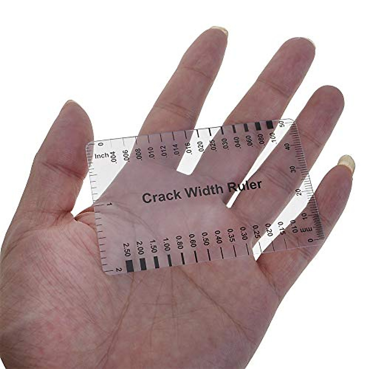 (10PCS) Muka Plastic Concrete Crack Width Ruler-Gloss Clear A