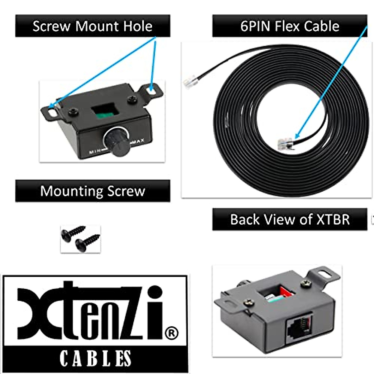 Xtenzi Amplifier Replacement Bass Knob Control Remote XTBR3 Compatible with Select Powerbass ASABASS