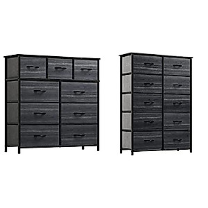 YITAHOME Dresser with 9 Drawers - Fabric Storage Tower, Organizer Unit for Living Room, Hallway, Closets & Nursery & 10 Drawer Dresser - Fabric Storage Tower, Organizer Unit