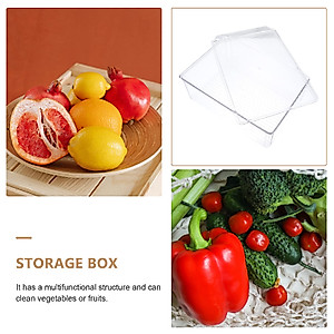 FOMIYES 1pc Refrigerator Storage Box Fridge Organizer Clear Plastic Storage Bins Fruit Container Desk Fridge Cabinet Kitchen Fridge Food Container Fruit Box The Pet With Cover